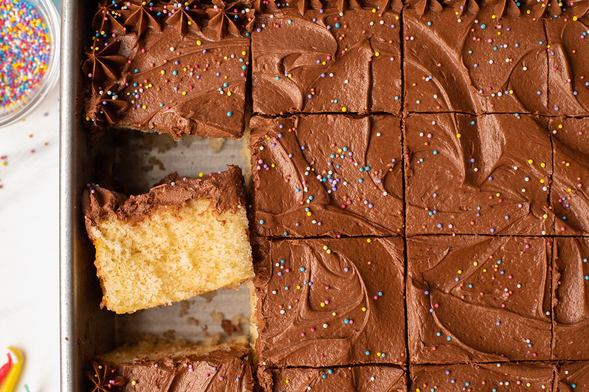 How To Make Sheet Cake From A Layer Cake Recipe King Arthur Baking