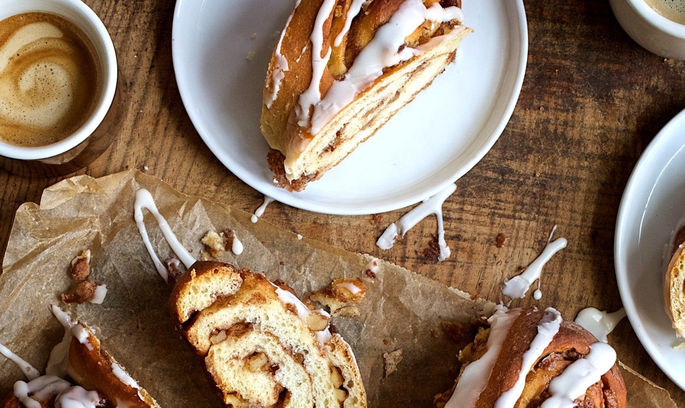 Cinnamon-Walnut Filled Tea Ring Recipe | King Arthur Baking
