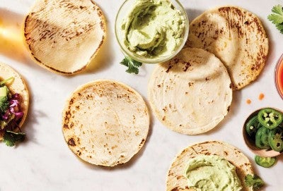 Tacos Rojos (Red Tacos) with Queso Fresco and Salsa Verde Recipe | King ...